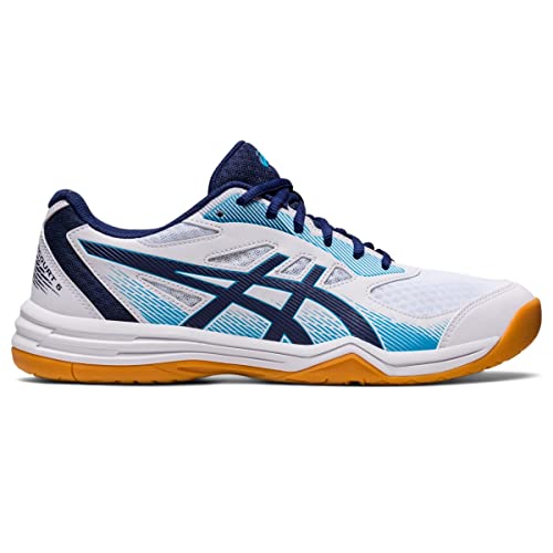 ASICS Men's Upcourt 5 Court Shoes, 11.5, White/Indigo Blue