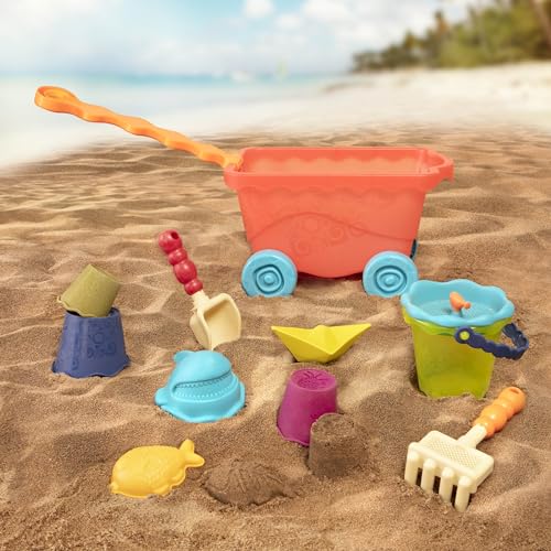 B. toys- Wavy-Wagon- Red- Water Play- Travel Beach Buggy- 11 Funky Sand Toys β Phthalates and BPA Free β 18 months +