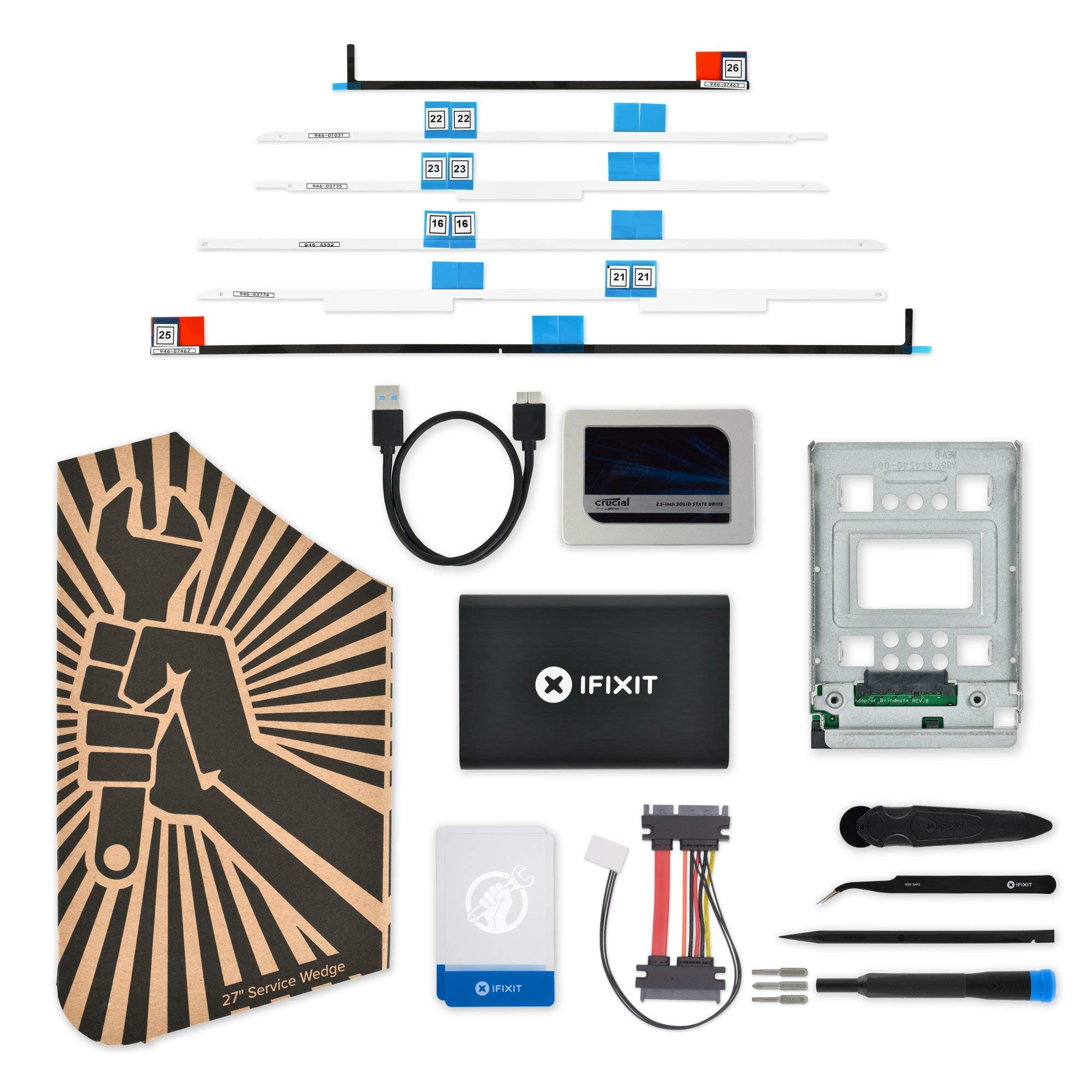 iFixit SSD Upgrade Kit Compatible with iMac Intel 27" (Late 2012-2019) - 500 GB