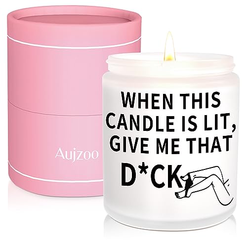 Aujzoo Funny Gifts for Boyfriend,Husband Gifts,Boyfriend Birthday Gifts,Naughty Gifts for Him,Bachelorette Gifts,Bride Gifts,Romantic Gifts for Wife,Anniversary,Valentine's day Candle Gifts for Couple