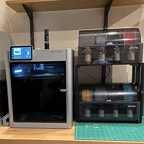 3D Printer X1-Carbon Combo high Speed Multi-Color Support 16 Colors Printer Al Driver with LAN WAN Dual Printing DIY for Home and School Printing (Gray -X1-Carbon Combo)