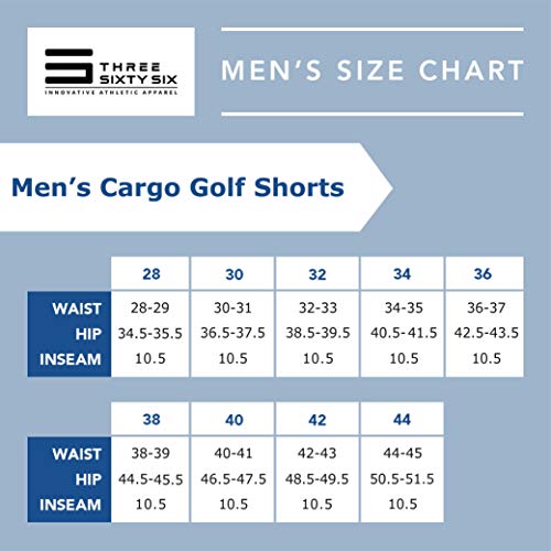 Cargo Golf Shorts for Men - Dry Fit, Large Pockets, Lightweight, Moisture Wicking, 4-Way Stretch Silver