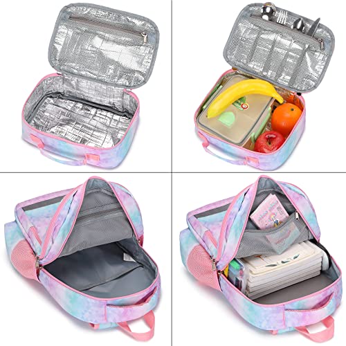 BGS BIGSUCS Girls Backpack for Kids School Backpack Preschool Kindergarten Elementary School Bag with Insulated Lunch Tote