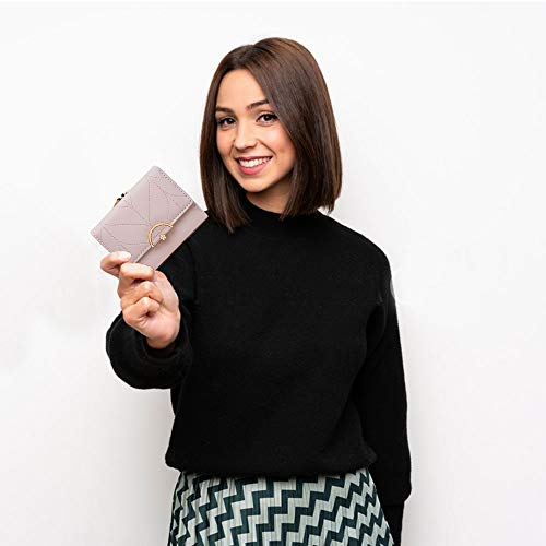 Anlla Small Wallets for Women,Cute Womens Wallets Slim Mini Wallet kawaii coin pocket (New pink)