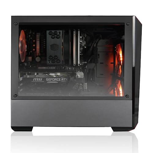 AVGPC Hellfire Series Gaming PC - AMD Ryzen 5 5600G 6-Core 3.90 GHz, RTX 3050 8GB DDR6, 16GB 3200MHz DDR4, 1TB NVME M.2 SSD, Hyper 212 RGB Cooler, RGB Fans, MasterBox 3.1 Lite TG Case, Windows 11