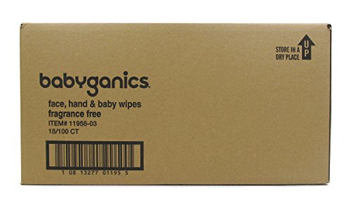 Babyganics Face, Hand & Baby Wipes, Fragrance Free, 1800 ct, Packaging May Vary