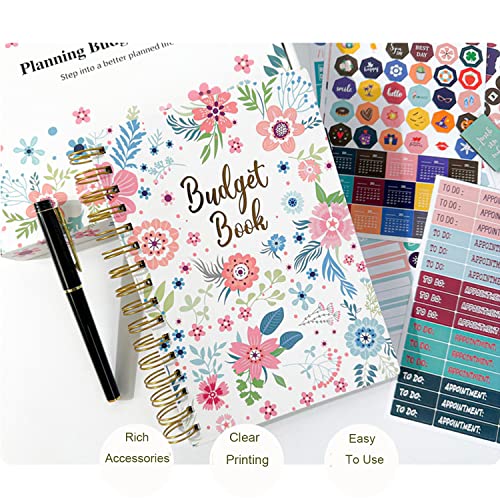 5.8x8.2 inch 2023-2025 Undated Planner Budget Book Sets,Daily Weekly Monthly Notebook Planner with Bookmark,Stickers& Pen(12Pack)