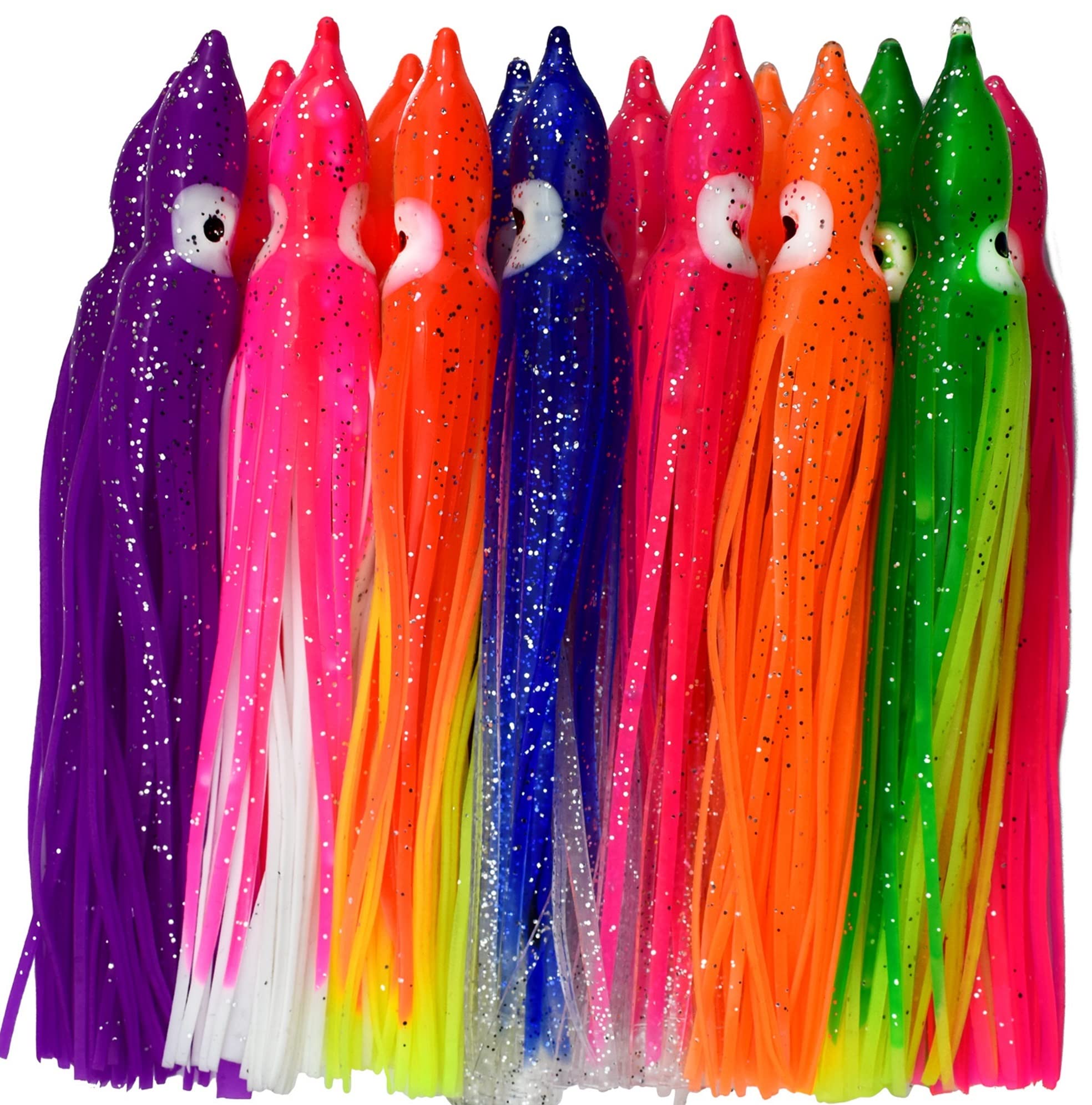 30cm Soft Trolling Bait Fishing Lures Squid Skirt Fishing Octopus Skirts for Saltwater Tackle (5pcs)