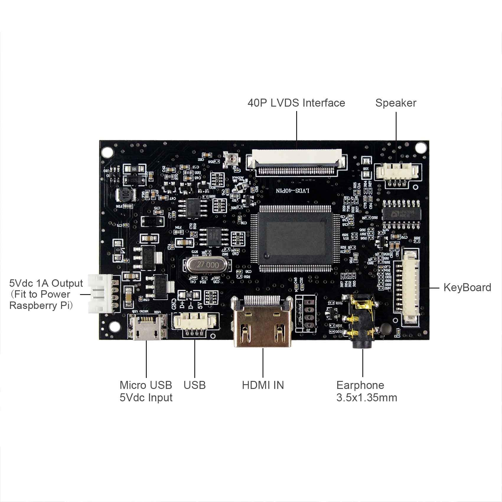 VSDISPLAY 8" 1024X768 IPS LCD 8 inch HJ080IA-01E with HD-MI Controller Board