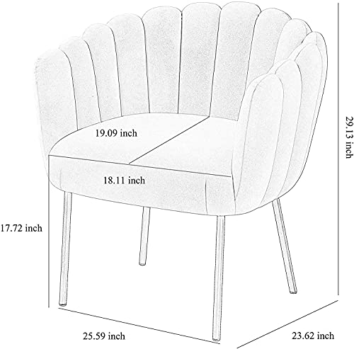 MEXIYA Doloris Modern Sea Blue Easy Clean Velvet Upholstered Feather Side Chair with Brushed Gold Leg