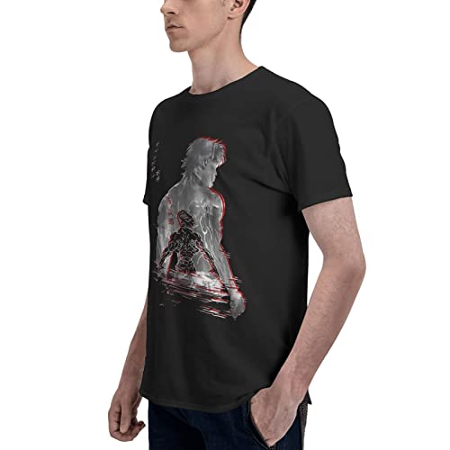 Anime Baki The Grappler Baki Hanma T Shirt Mens Summer Cotton Tee Comfort Crew Neck Short Sleeve T-Shirts Black