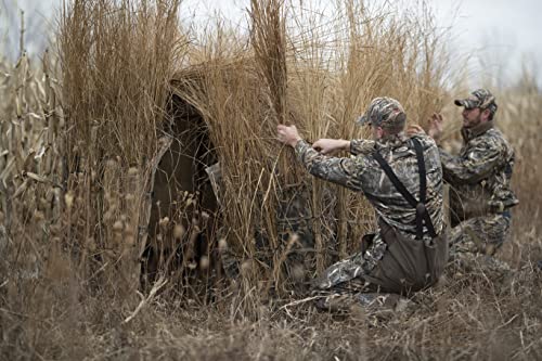 Avian-X G-Blind 4-Person Hunting Blind | Unique G-Shaped Frame Waterfowl Blind in Mossy Oak Shadow Grass Habitats Camo