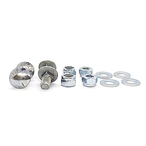784-5581A Shave Plate Scraper Bar Carriage Bolts Nuts for MTD Snow Blower 790-00120-0637 784-5581A-0637 712-3010, 736-0242, 710-0260 4pk (5/16-18) 5/8"