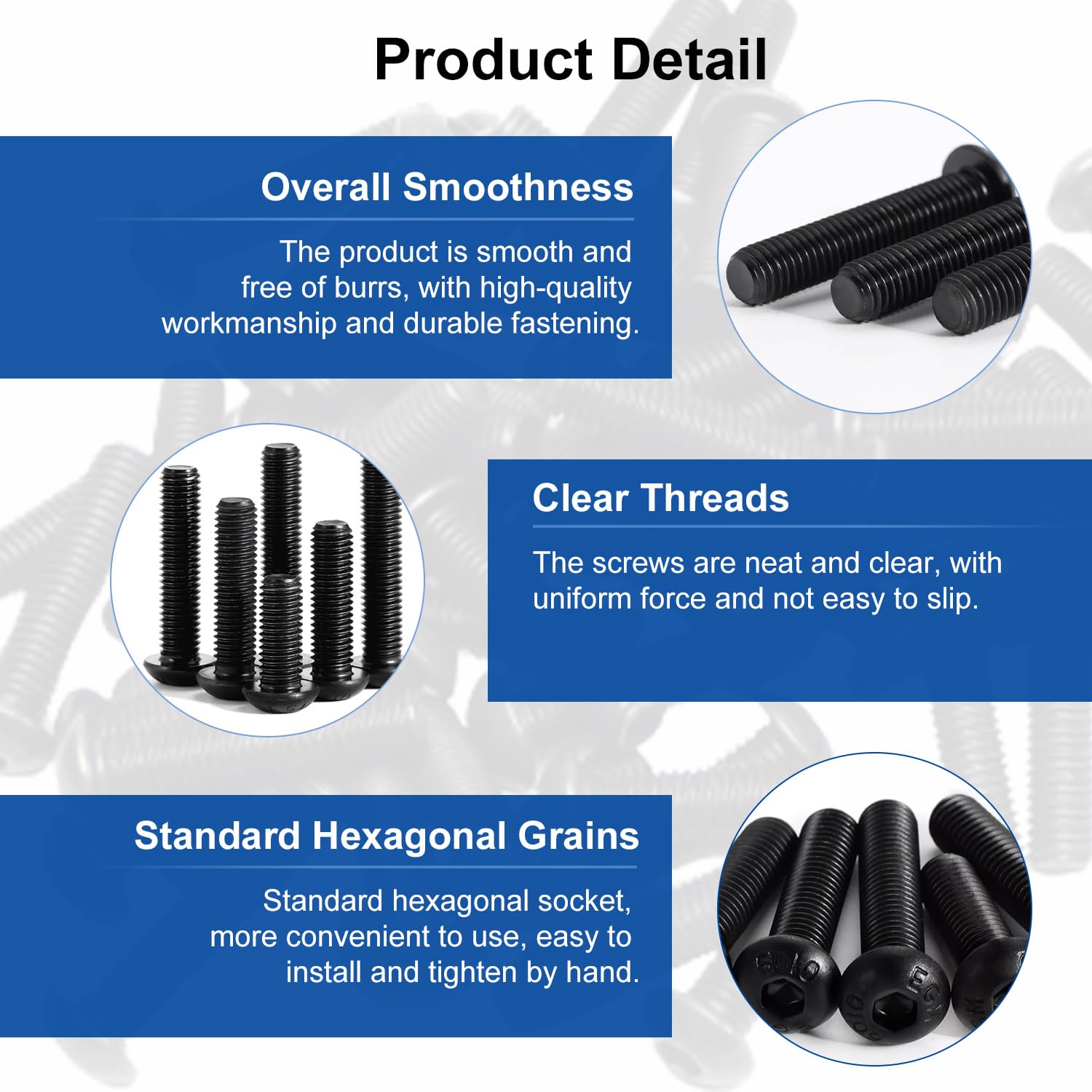 MroMax 50Pcs M3-0.5x20mm Hex Socket Head Machine Screws, Allen Drive, Carbon Steel Inner Hex Socket Round Head Screw Fasteners Furniture Bolts Black Tone