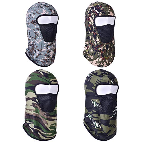 4 Pack Balaclava Face Mask Windproof Sun Dust Protection Mask Breathable Full Face Cover for Outdoors Hunting Cycling Fishing (Color 2)