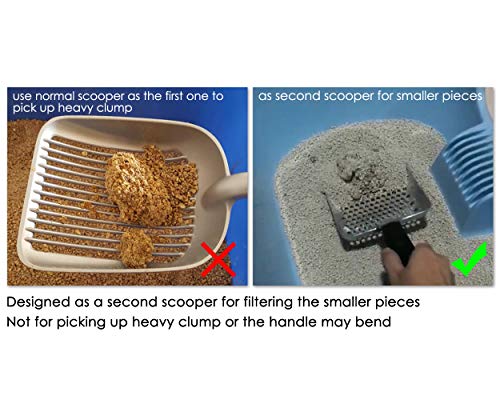 DS. DISTINCTIVE STYLE Cat Litter Scoop Deep Shovel Metal Sifter (Small Round Holes)