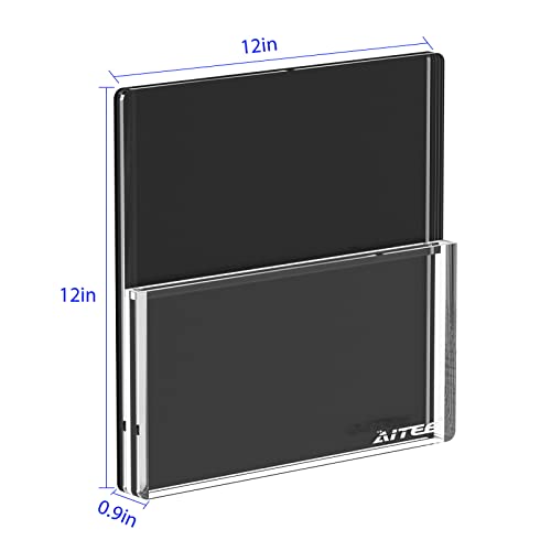AITEE Acrylic Knife Holder for Wall, Clear Knife Block With Protection Shield for Kitchen Multifunctional Storage, Double-Layer Dust-Proof Storage Knife Holder for Knife Organize and Storage