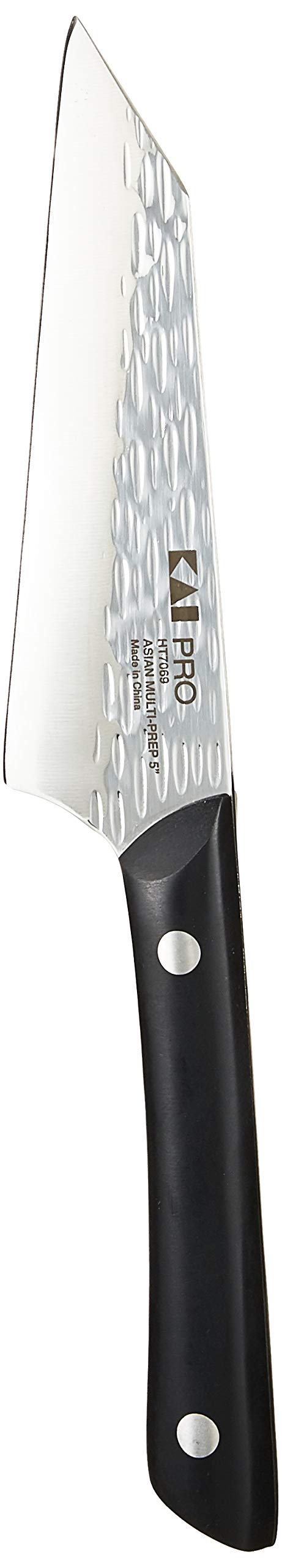 Kai PRO 5" Asian Multi Prep Knife, Hand Sharpened Japanese Boning, Trimming and Utility Knife, Japanese AUS6M Stainless Steel Blade, Full-Tang POM Handle, NSF Certified