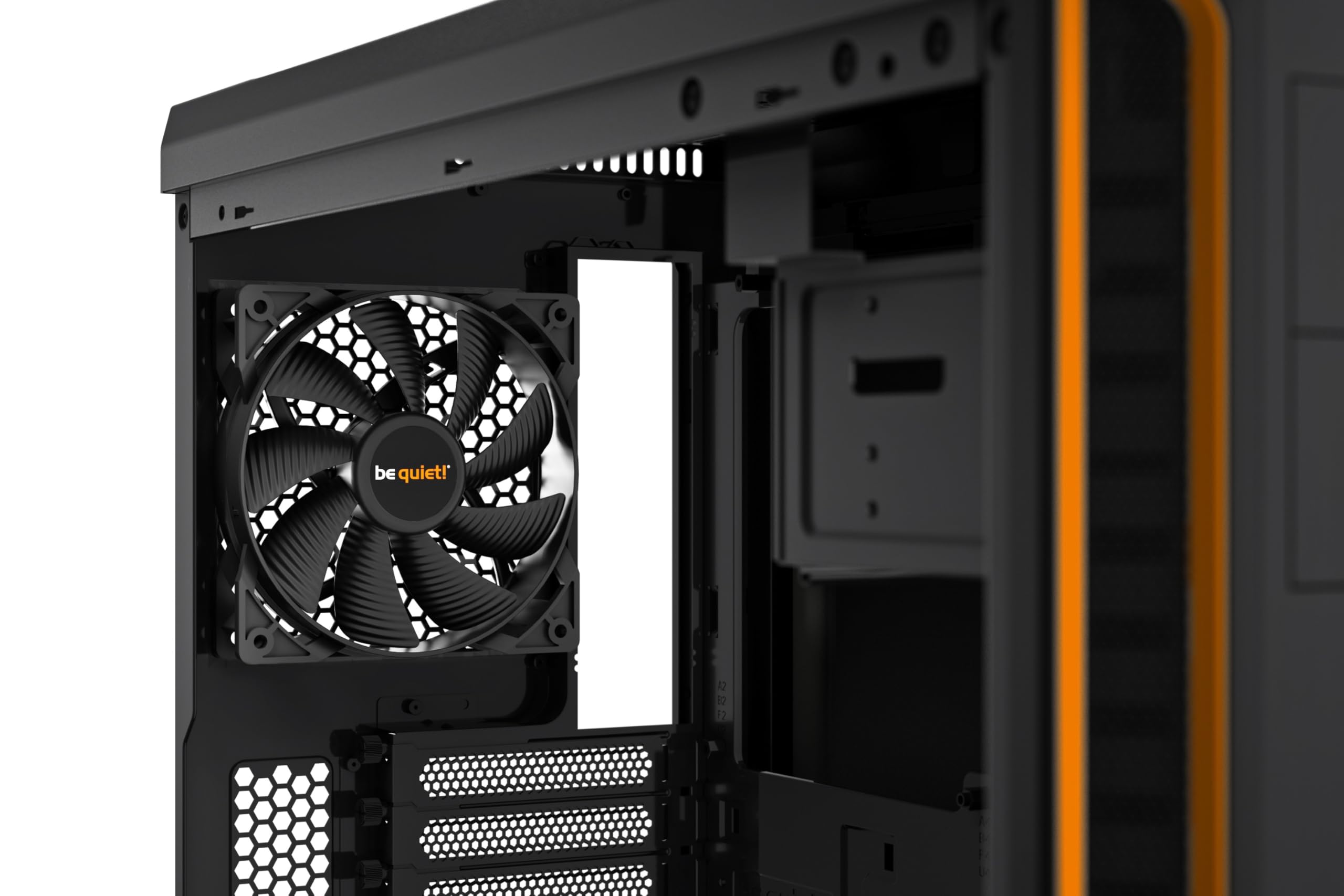 be quiet! Pure Base 600 | ATX Midi Tower PC Case | 2 Pre-Installed Fans | Tempered Glass Window | Orange | BGW20