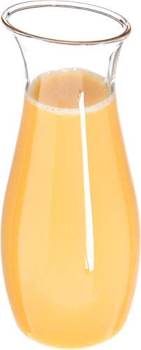 Carlisle FoodService Products 7090207 Cascata Carafe Juice Jar Beverage Decanter Only, Plastic, 1 L, Clear