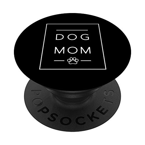 Rescue Dog Mom, Dog Lover Paw Print PopSockets Swappable PopGrip