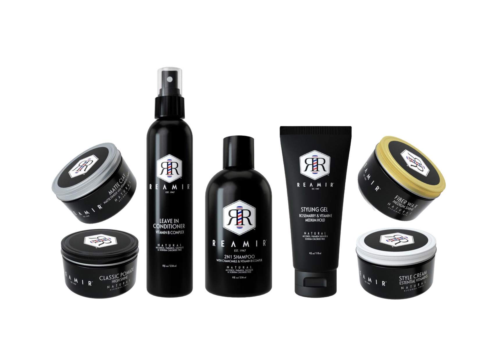 Reamir Beard Conditioning Oil - Grooming for Men - Softens Nourishes Beard Hair - Helps beard Grow Faster and Thicker - All Natural Oils 2 oz
