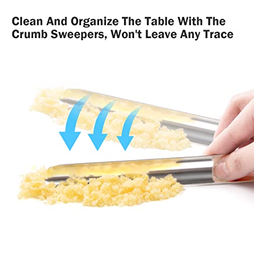 Restaurant Crumb Sweepers, Restaurant Crumb Cleaner, high quality Stainless Steel Crumb Scraper, Crumber Tool for Waiters, Waitresses and Servers (2 PACK, Silver)