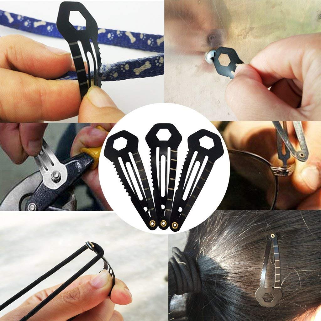 VinBee Self Defence Hair Clips For Women, Multi-Functional Hair Barrettes Mini Pins Stainless Steel, Self-Defense EDC Survival Kit-10 Pack