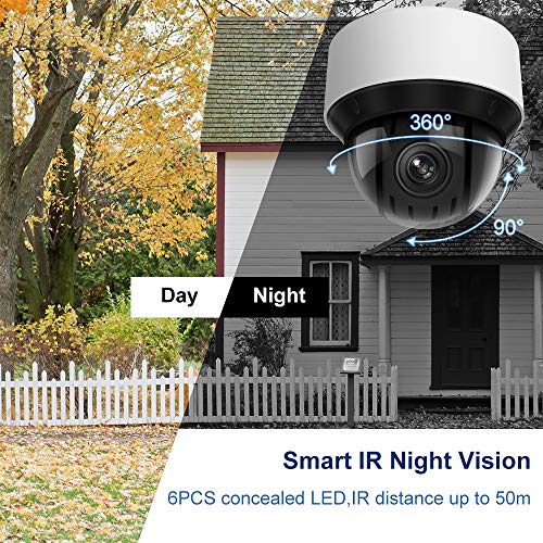DS-2DE4A425IW-DE HIK VlSlON 4MP PTZ DarkFighter Speed Dome IP Camera, 25x Optical Zoom,4.8~120 mm Lens, 165ft Night Vision Outdoor Camera with Audio&Alarm I/O, 360°Pan&90°Tilt, SD Card Slot(No Logo)