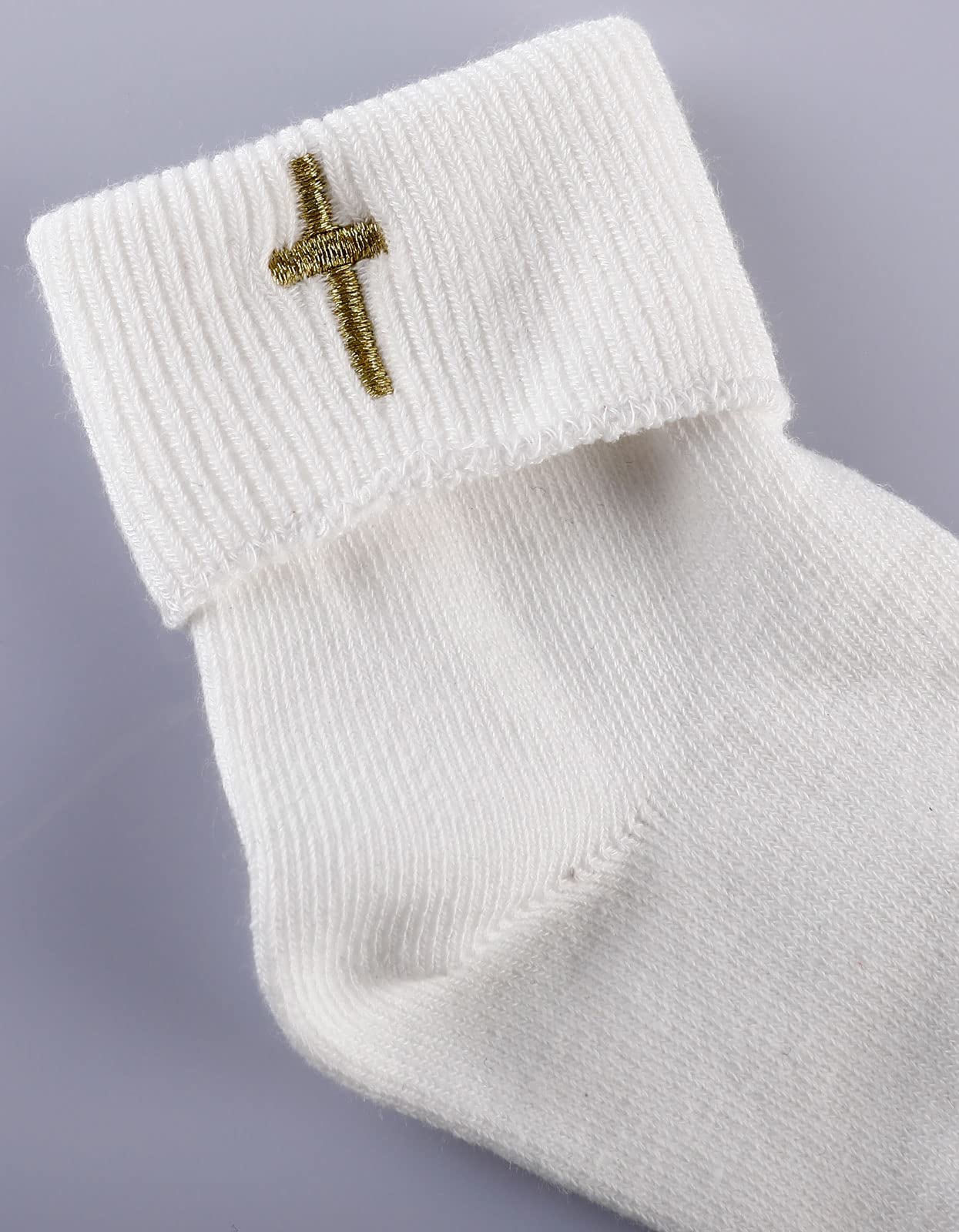 Baby Boy Christening Outfits Baptism Long Sleeve Suit Set with Hat, Cross Socks, 3-6 Months