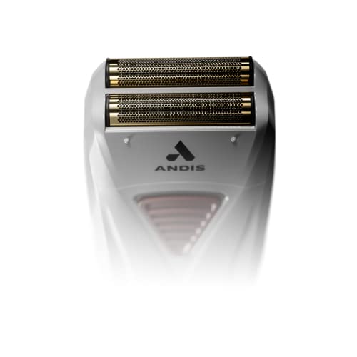 Andis TS-1 17235 Pro Foil Lithium Titanium Foil Shaver, Cord/Cordless, Smooth Shaving Cordless Shaver with Charger, Gray