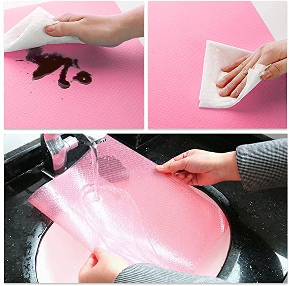 8 PCS Refrigerator Liners,HAUSPROFI EVA Refrigerator Mats for Shelves,Washable Can Be Cut Fridge Shelf Liner,Waterproof Fridge Pads Mat Drawer Table Placemats