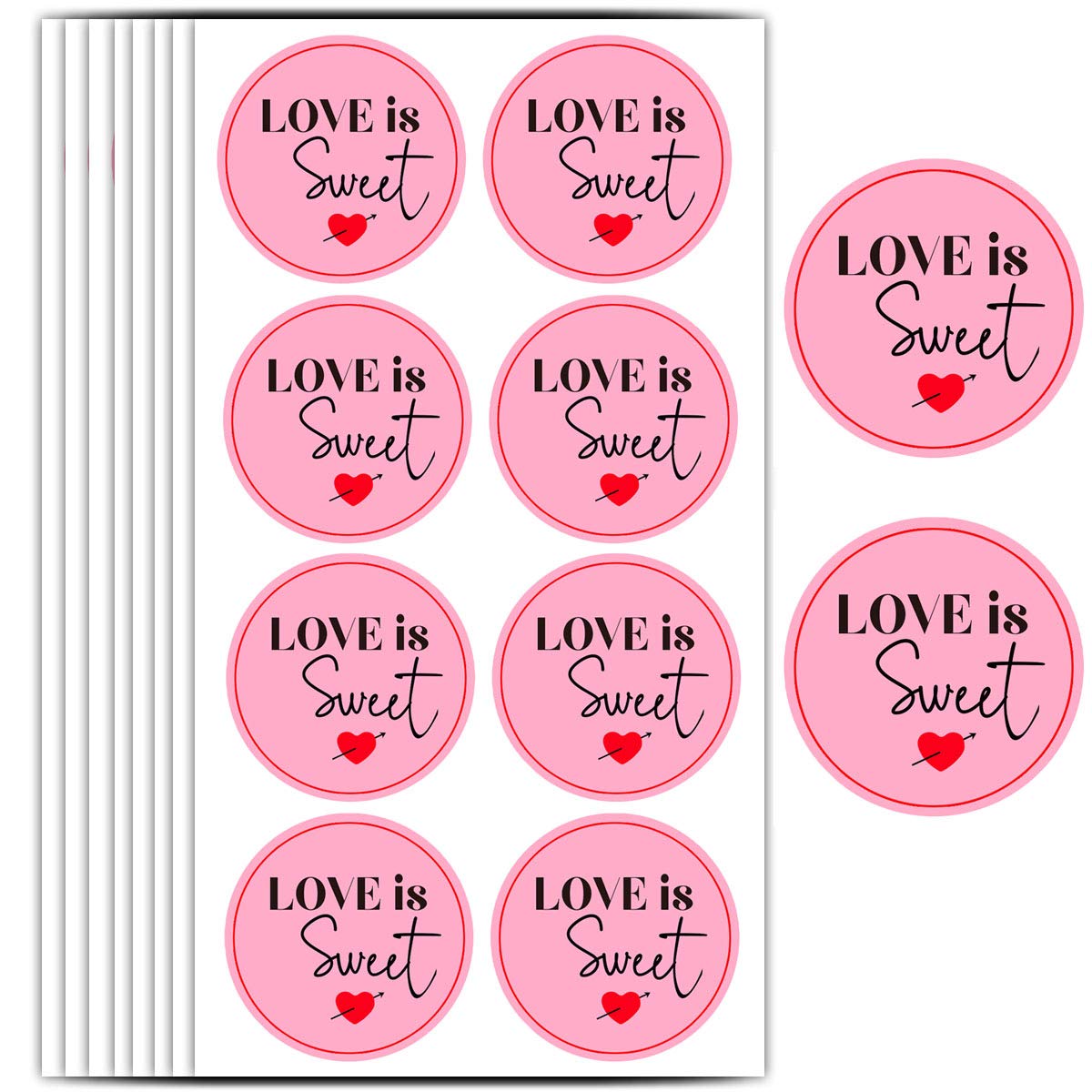 YOUOK Love is Sweet Stickers ,2 Inch Thank You Stickers Love Labels for Holiday,Wedding,Party,and Arts Decoration(200 Pcs)