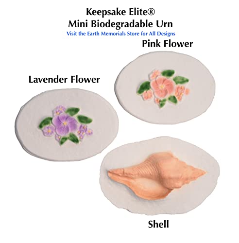 Biodegradable Urn for Human Ashes, Water Burial Urn, Urn Floats in Water, Urn for Cremation, Ocean Water Scattering Urn for Ashes, Floating Urn, Earth Memorials (Keepsake EliteĀ® Pink Flower Y-01)