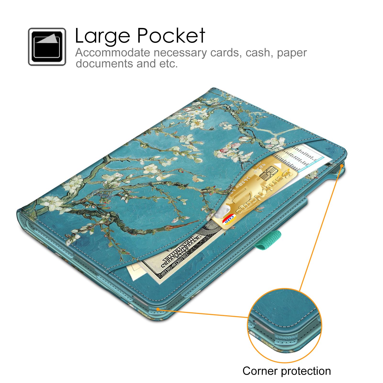 Fintie Case for iPad Mini 5th Generation 2019 / iPad Mini 4 (7.9 Inch) - [Corner Protection] Multi-Angle Viewing Smart Folio Cover w/Pocket, Pencil Holder, Auto Wake/Sleep, Blossom