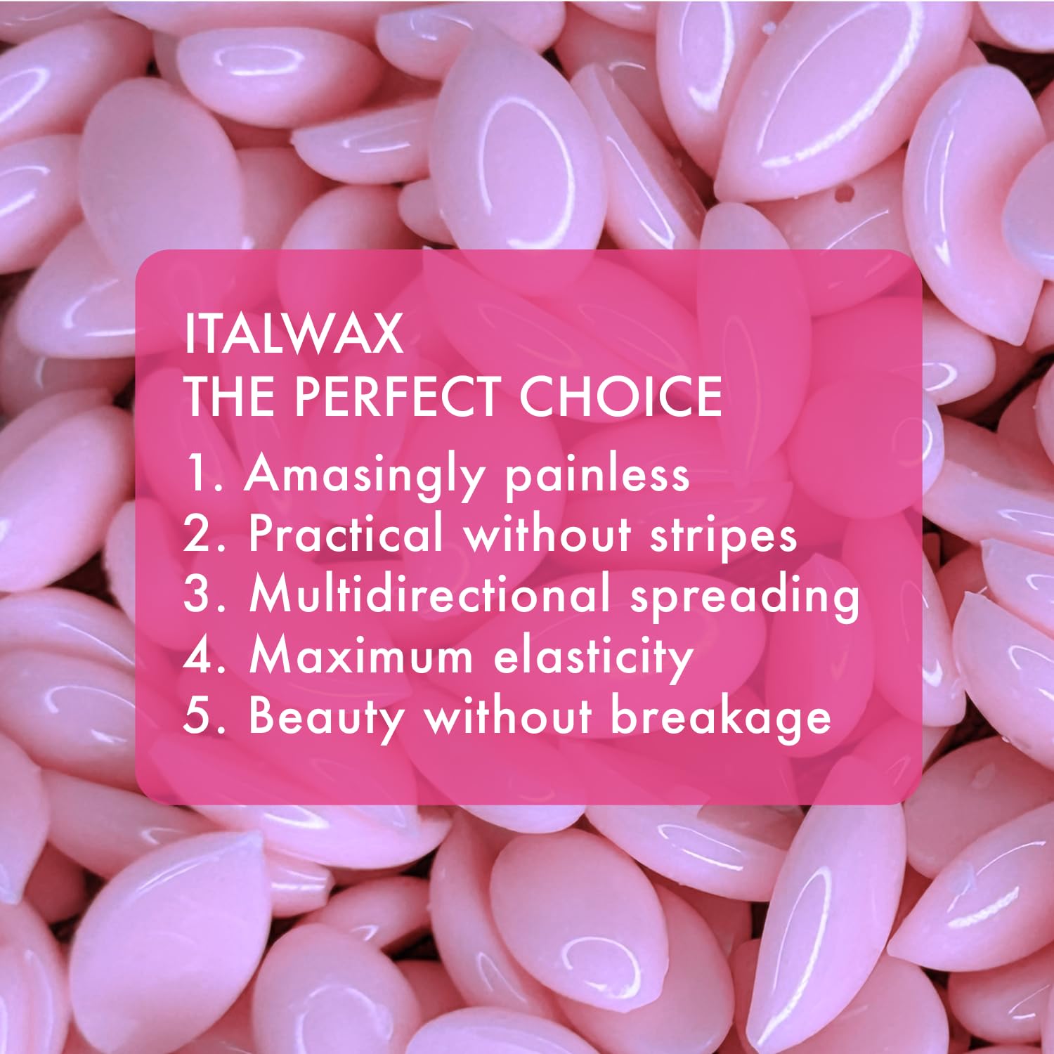 Italwax Face Selfie 500g / 1.1lb - Delicate hard wax for face with oil complex - Perfect for waxing eyebrows, upper lip and sideburns