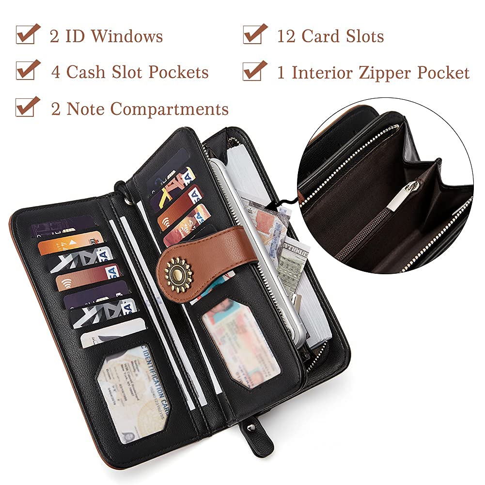 BROMEN Hobo Bags for Women and Wristlet Wallet