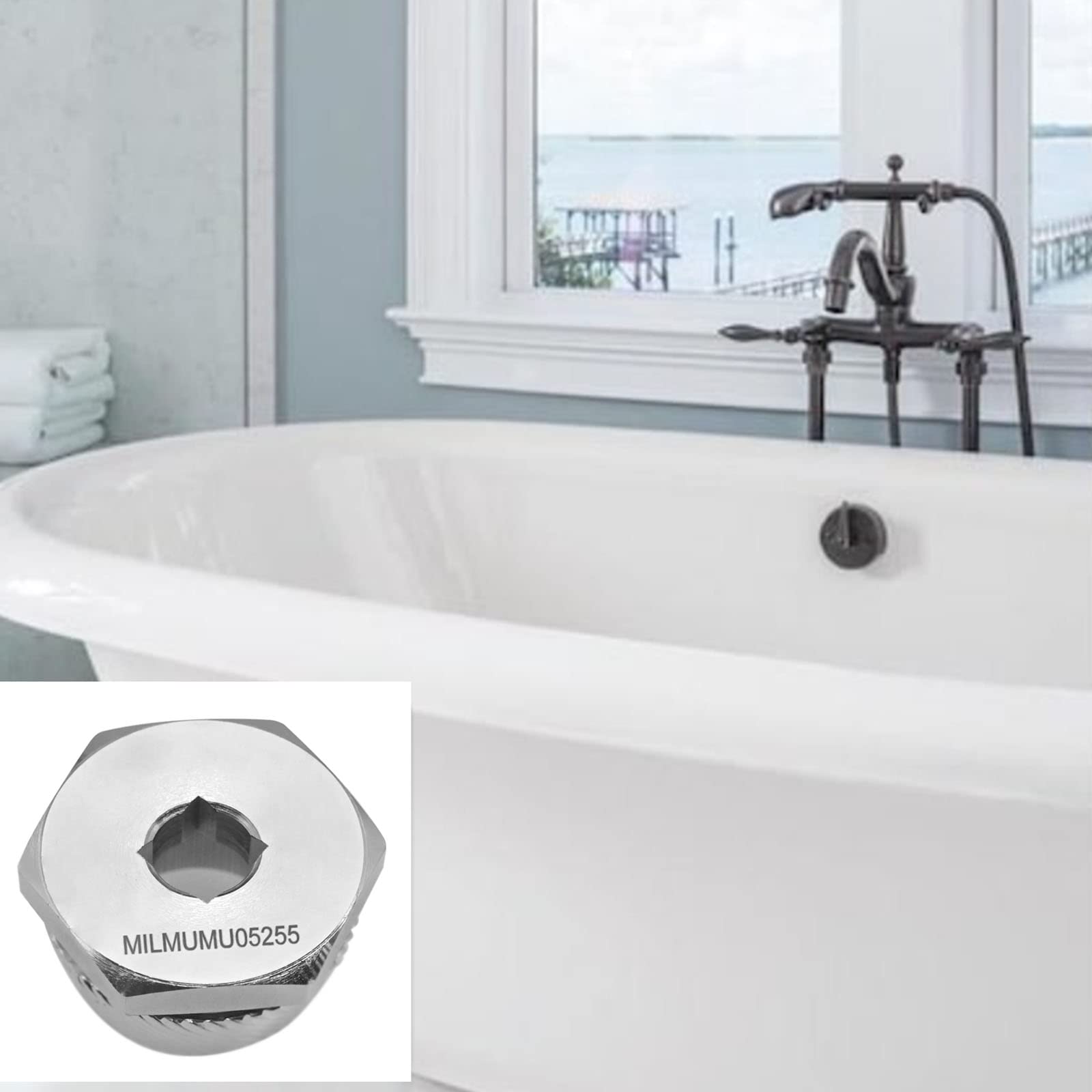 MILMUMU Compatible with Tub Drain Extractor-Removes One and a Half Inch Old or Stubborn Tub Drains ( 05255 1.5" )