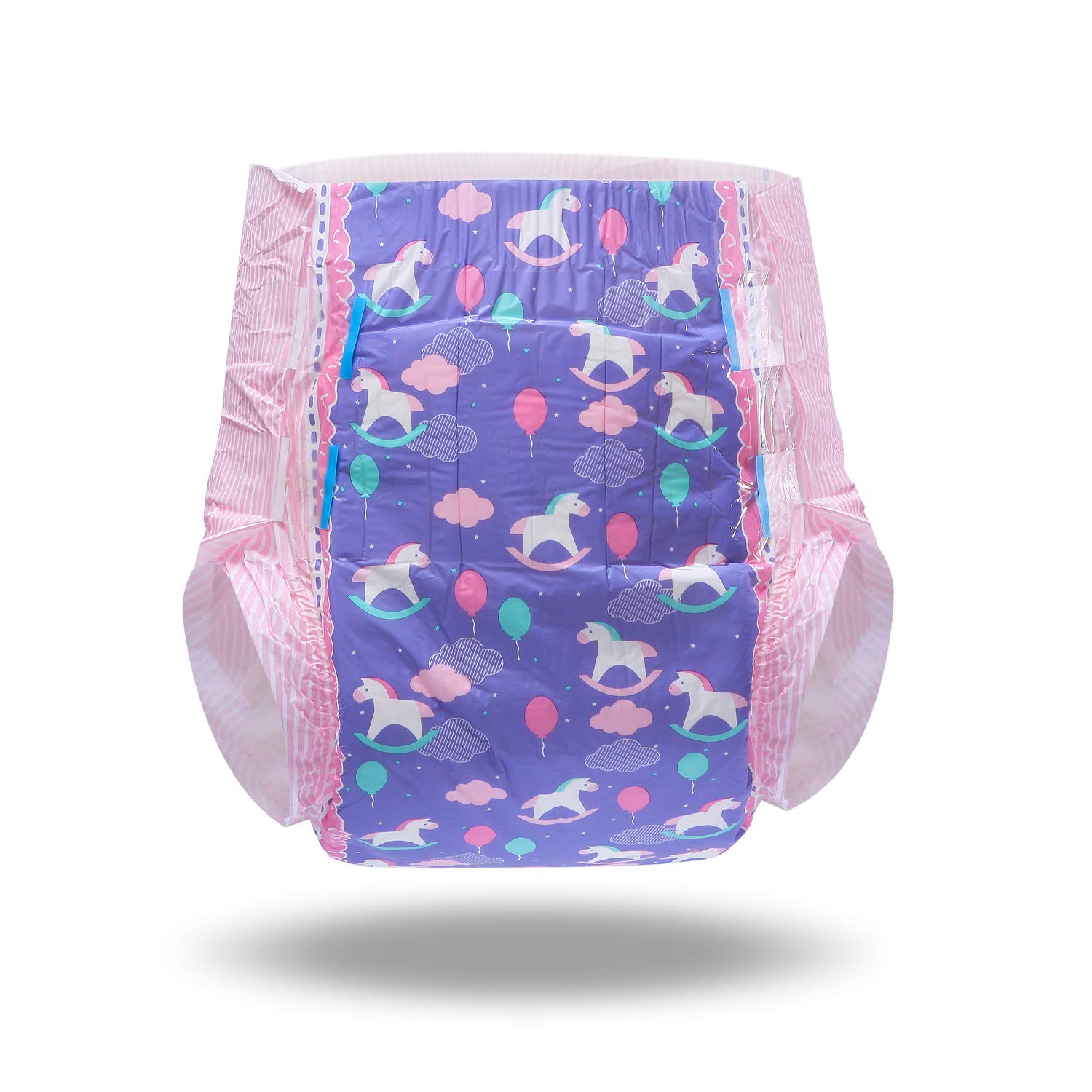 Littleforbig Adult Printed Diaper 40 Pieces (4 Packs) - Little Fantasy (Medium 28"-38")