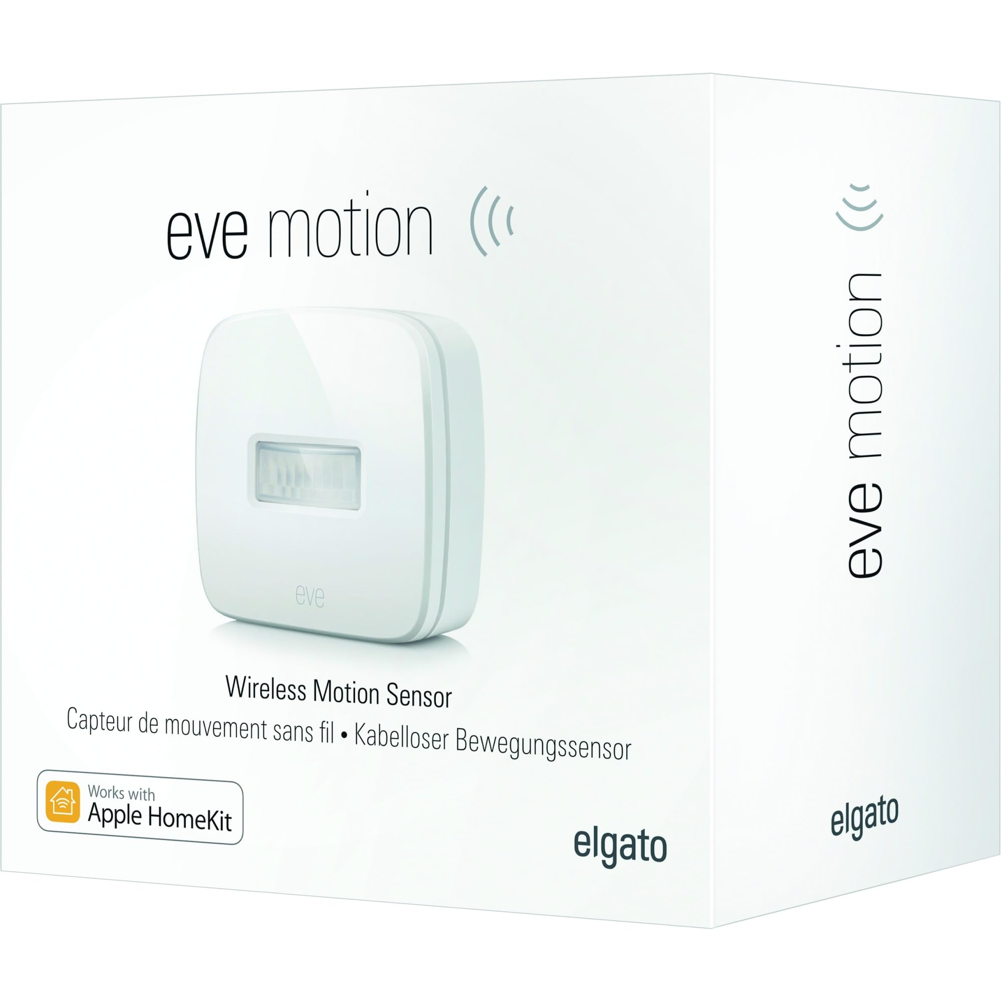 Eve Motion - Apple HomeKit Smart Home Motion Sensor for Triggering Accessories and Scenes, White (Not Thread Enabled)