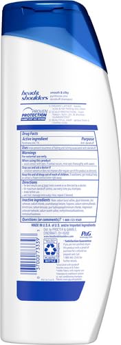 Head & Shoulders and Smooth Silky Paraben Free Dandruff Shampoo, Lemon, 12.8 Fl Oz