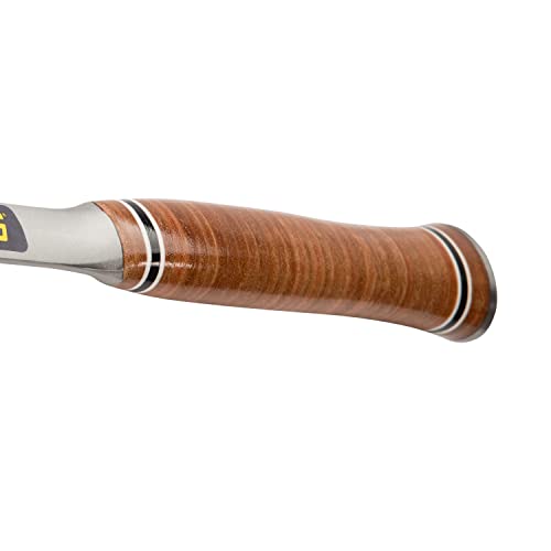 Estwing Hammer - 20 oz Straight Rip Claw with Smooth Face & Genuine Leather Grip - E20S