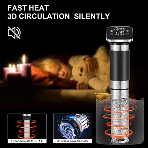 CAUKINS Sous Vide Machine Suvee Cooker:Sous-vide 1100 Watts Sous Vide Cooker Sous Vide Kit Immersion Circulators for Precision Cooker