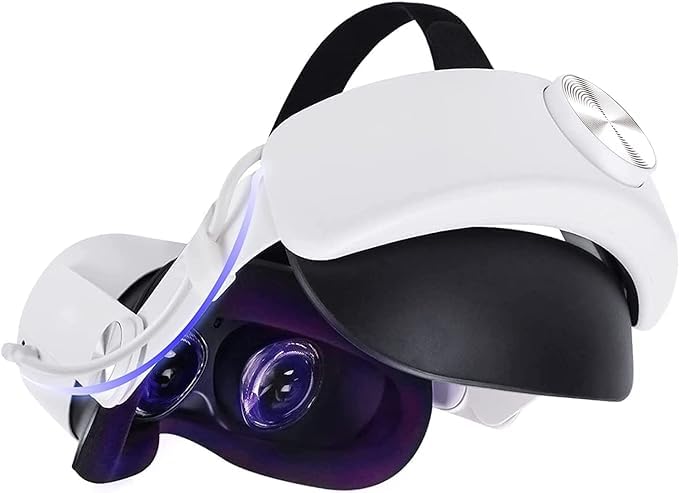 Adjustable Head Strap with 7000mAh Battery Pack Compatible with Oculus Quest 2, Replacement Elite Strap for Meta/Quest 2, Comfort in VR Quest 2 Accessories for Kids and Adult