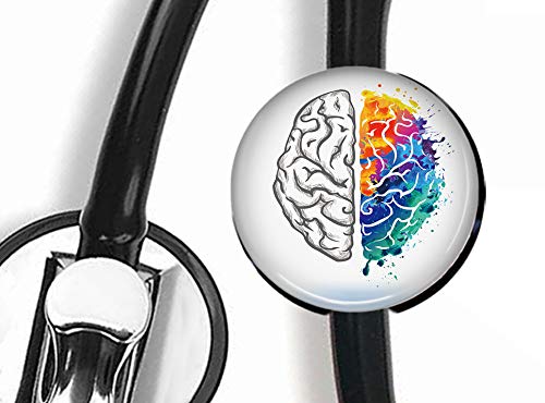 DuDu- Brain - Stethoscope Tag,Steth ID Tag,Nurse Badge