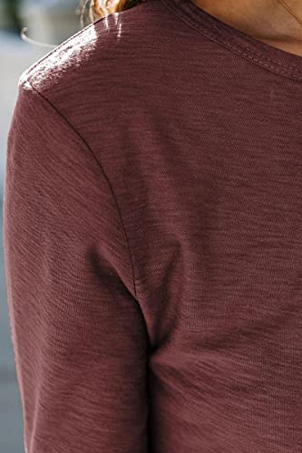 AUTOMET Womens Long Sleeve Shirts Tops Crewneck 2023 Cotton T-Shirt Fall Fashion Tunic Fitted Clothes Basic Cute Tee