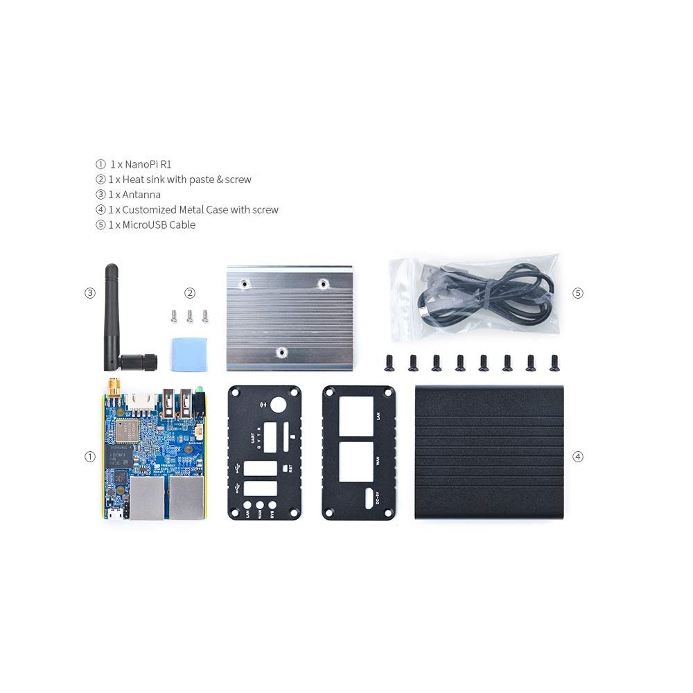 youyeetoo NanoPi R1 Friendly Dual Network Port IoT Router, Supporting Open Source Ubuntu and OpenWrt … (1GB FBM)