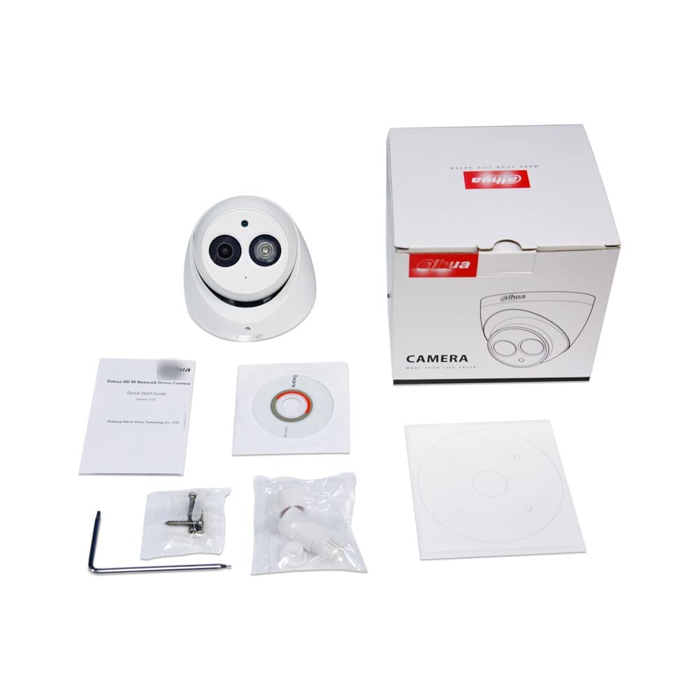 2MP IP Camera IR Network PoE - Turret Built-in Mic,164ft Night Vision,H.265,SD Card Slot,Face Detection,Tripwire, Intrusion, Object Abandoned/Missing,MicroSD Recording,IP67 Weatherproof(HDW4231EM)