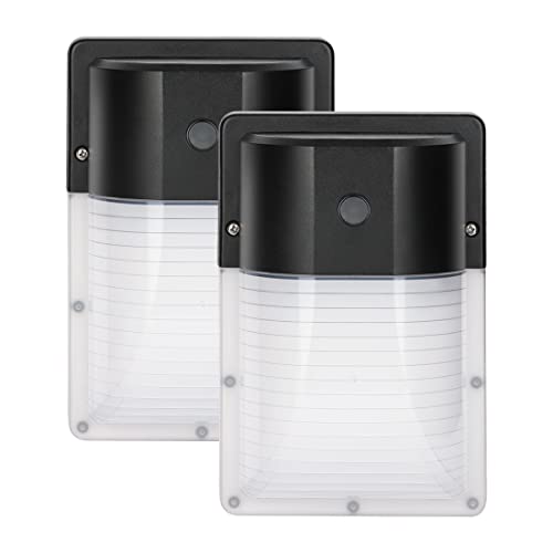 kadision LED Mini Wall Pack 13W, 5000K 1430lm (100W Incandescent Equiv.), Dusk to Dawn Outdoor Lighting Fixture, IP65 Waterproof ETL Listed, 2-Pack