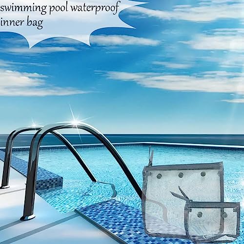 FARRJO Clear Waterproof Insert Pouch for Bogg Bag Travel Organizer Storage for Bogg Bag Hanging Bag for Bogg Bag (1PC(Set of 2))